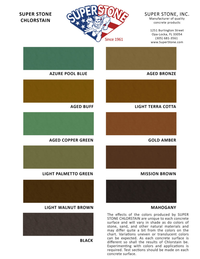Color Charts – Super Stone, Inc.