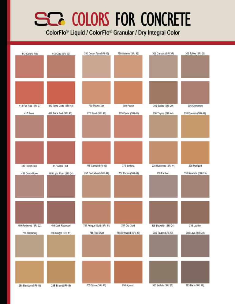 Color Charts – Super Stone, Inc.